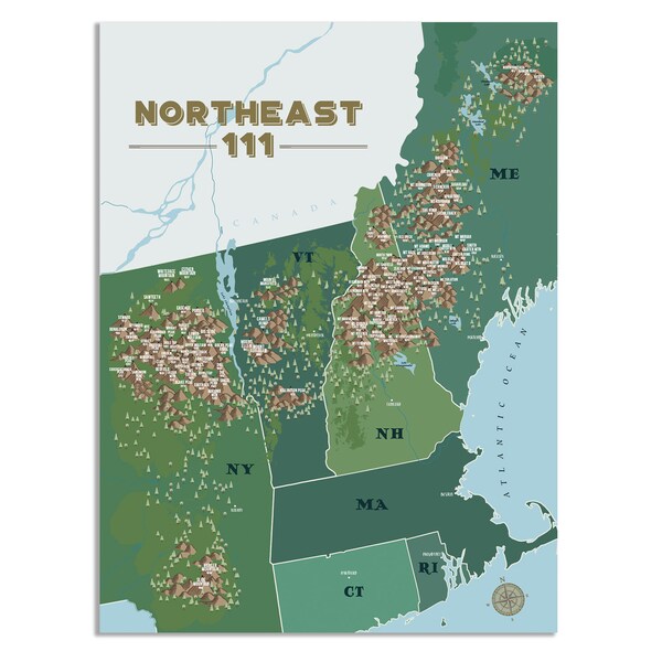 Map of East Coast - Etsy