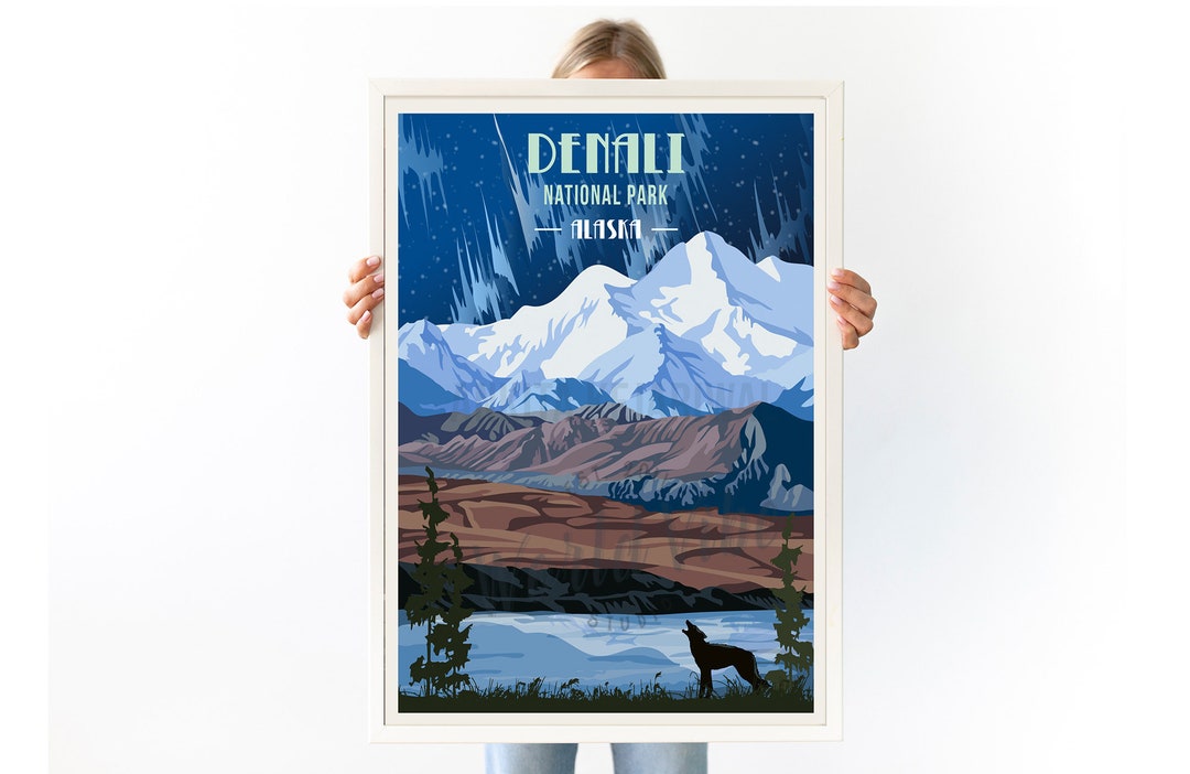 National Park Posters, Denali National Park, National Park Art ...