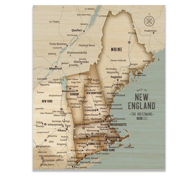 Push Pin Maps New England - Etsy