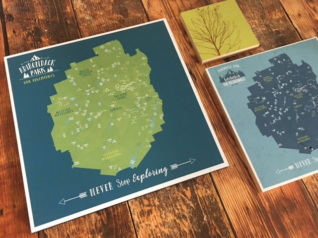 Adirondack Decor Push Pin Map Paper Gift for Boyfriend New | Etsy