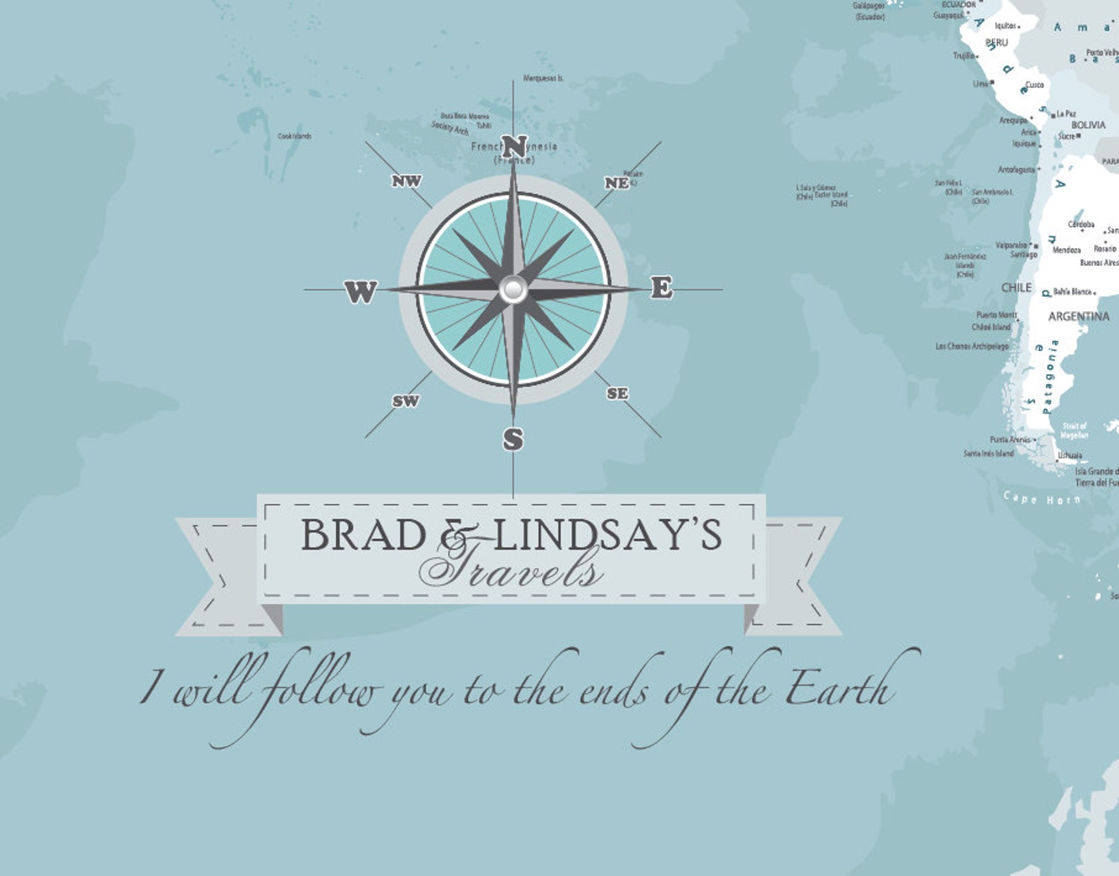 Gift for Dad Map Gift for Parent Map With Compass World | Etsy