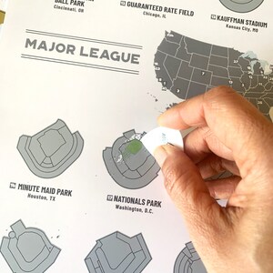 Baseball Stadium Map, Baseball Gifts, Scratch off Map, Scratch Map ...