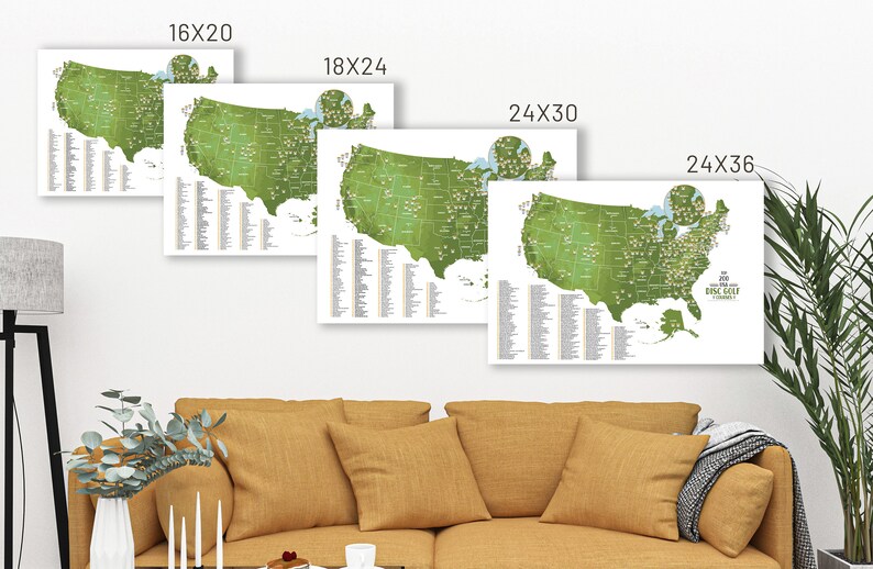 Disc Golf Golf Gifts for Men Golf Gifts DISC Golf Map - Etsy