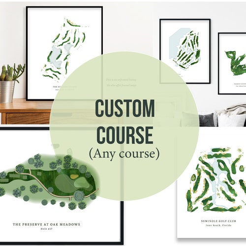 Custom Golf Course Map print - Etsy