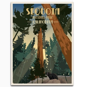 Sequoia National Park Poster, National Park Poster, National Park Art ...