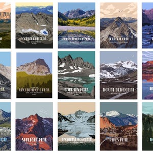 Colorado Gifts for Men, Women, Colorado 14ers, TORREYS PEAK, Colorado ...