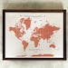 Push Pin Map, Custom Map Gift, Travel Memories Gift, Custom Wedding Map ...