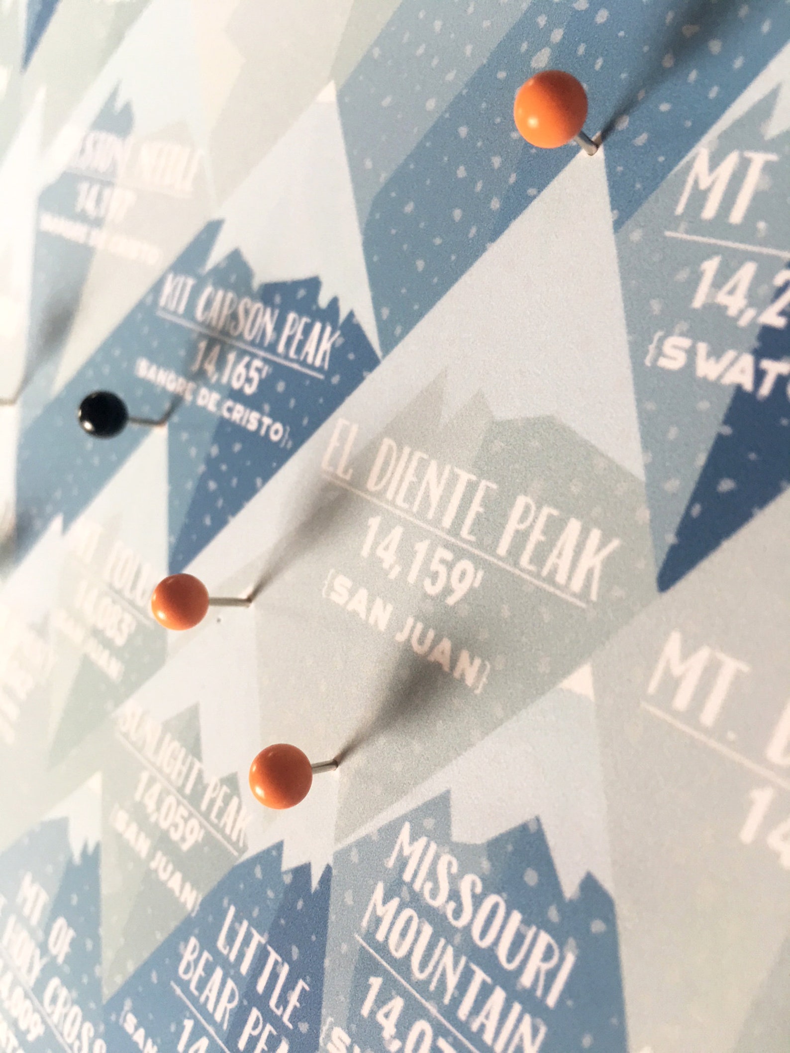 Colorado Colorado Decor Rocky Mountain Push Pin Map | Etsy