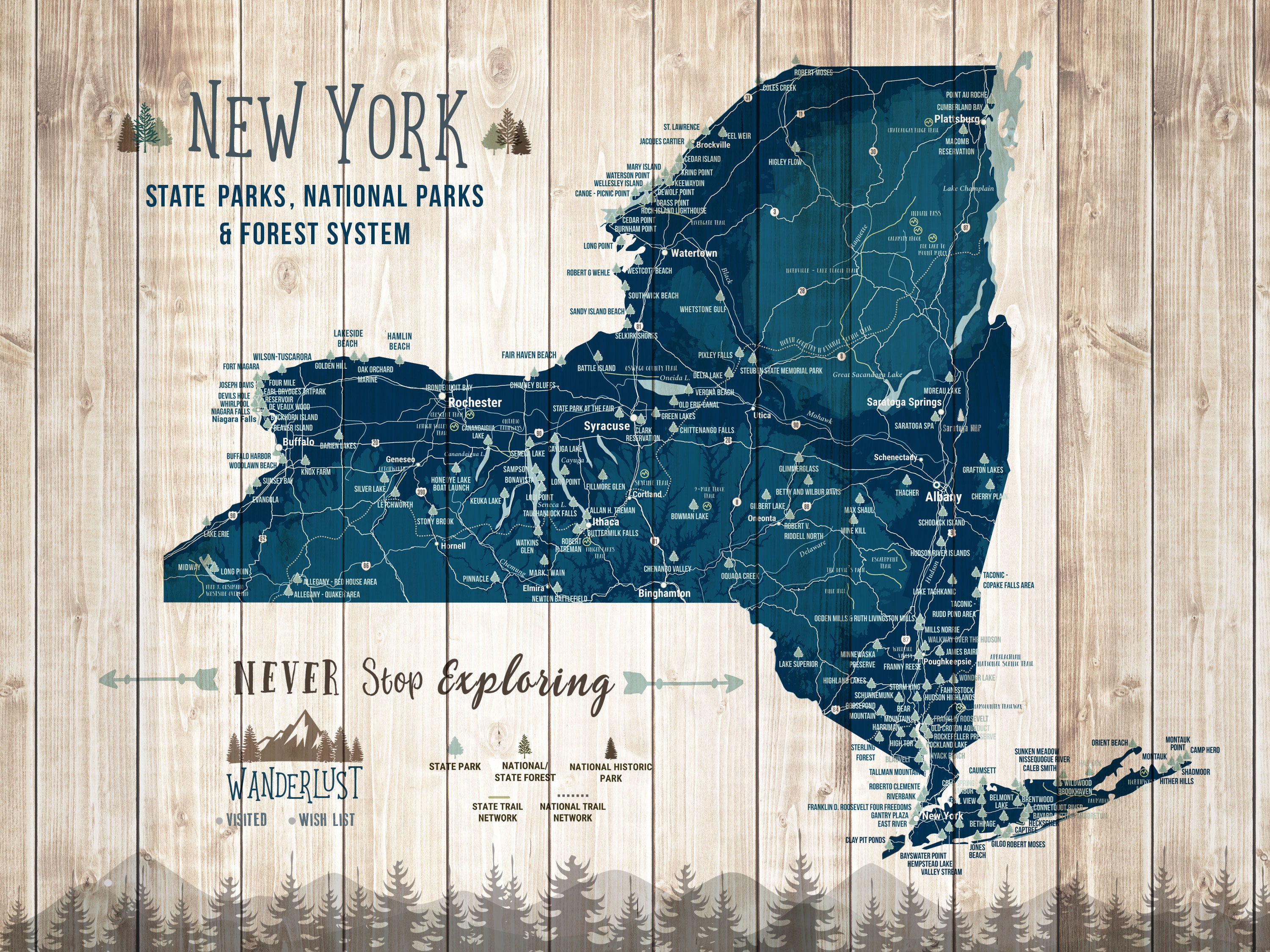 Nys Parks Map Parks & Trails New York