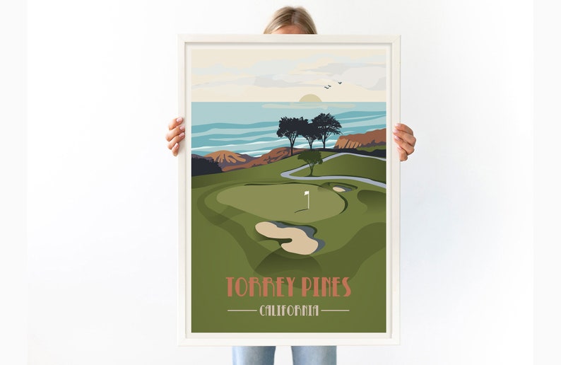 Torrey Pines Golf Club Poster Golf Gifts for Men Golf Gifts - Etsy