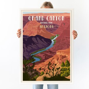 Grand Canyon National Park Poster, National Parks, National Park Art ...