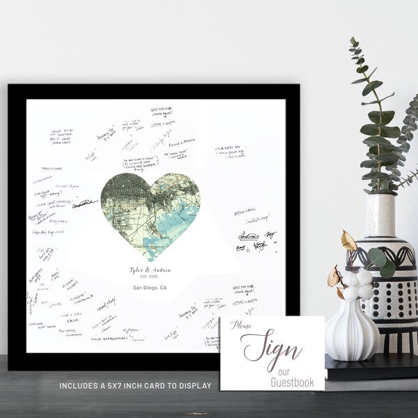Map Guest Book - Etsy