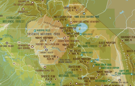 California Mountain Ranges Map Psdhook