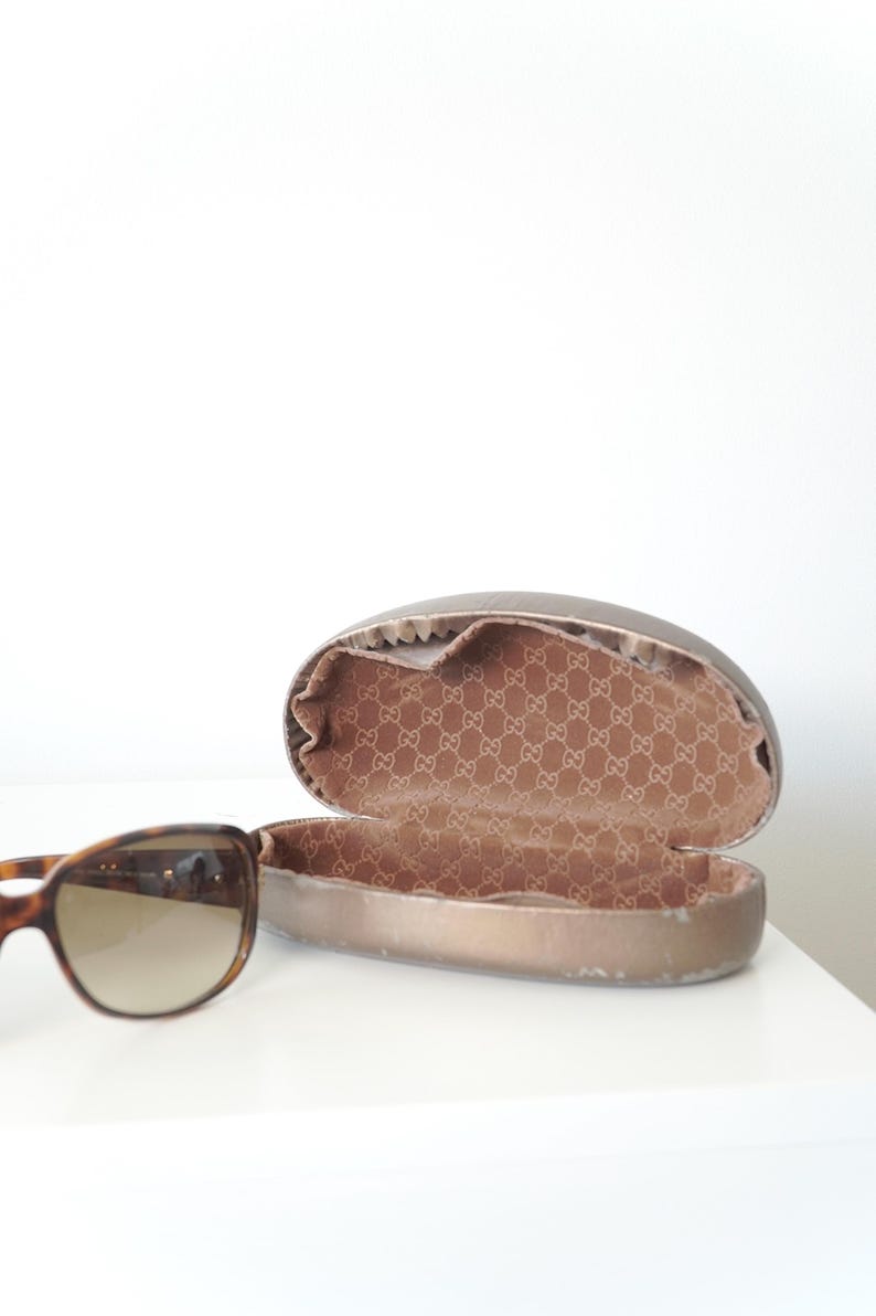 Gucci Authentic Vintage Tortoise Shell Frame Crystal Horsebit ...