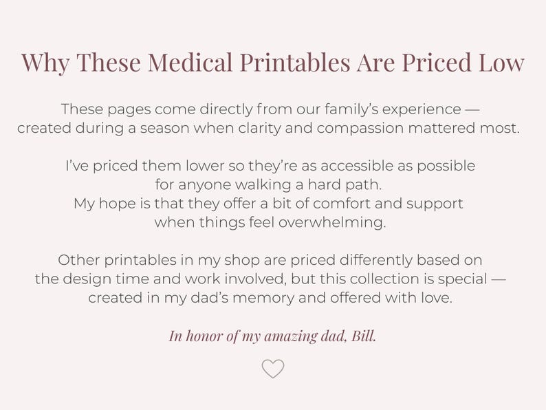 Cancer Care Binder + Planner – Printable + Editable Template for ...