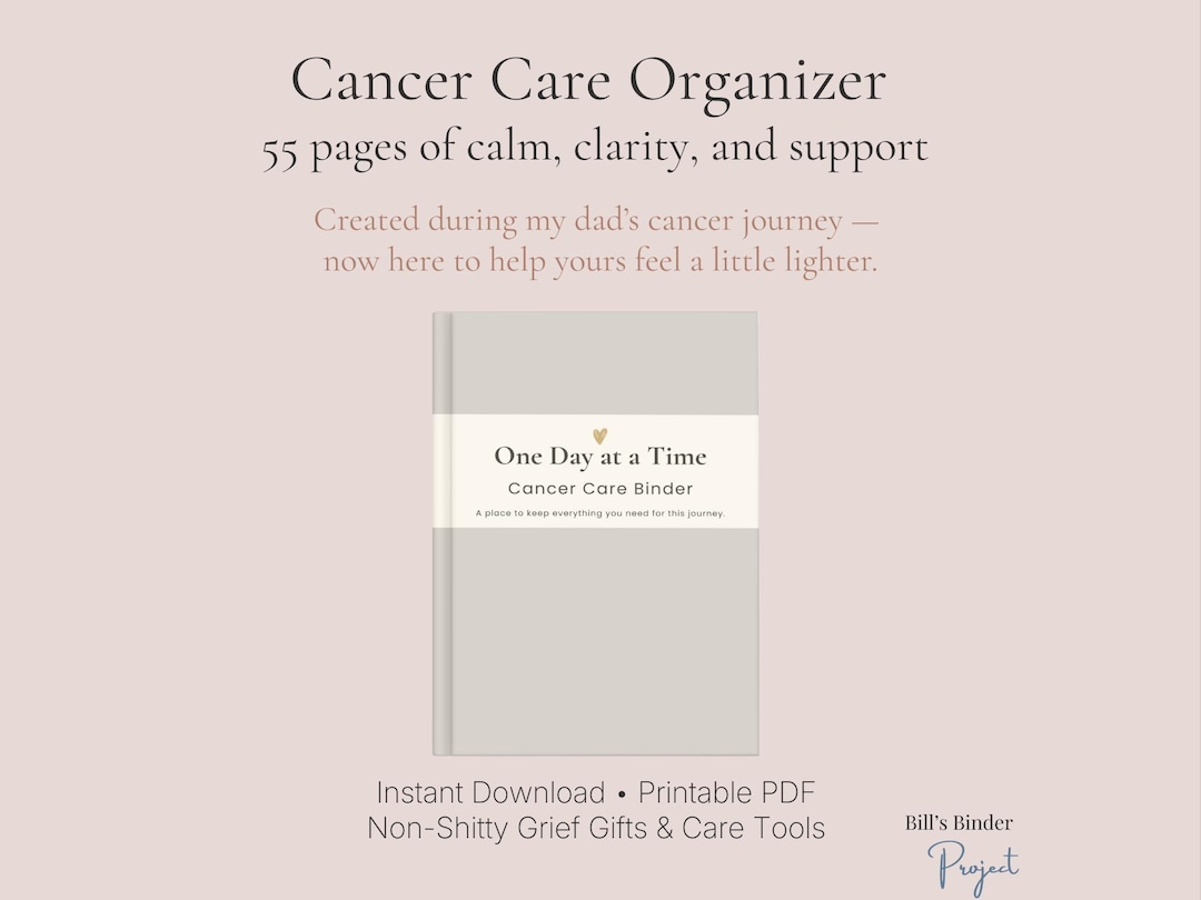 Cancer Care Binder + Planner – Printable + Editable Template for ...