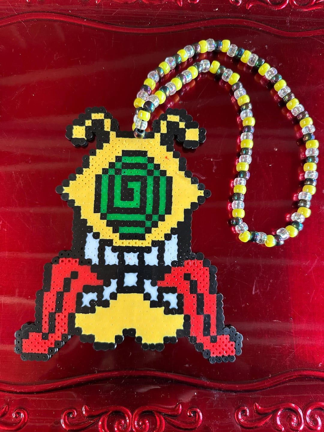 Subtronics Cyclops Army Perler Necklace /// Kandi Rave Perler Bead ...