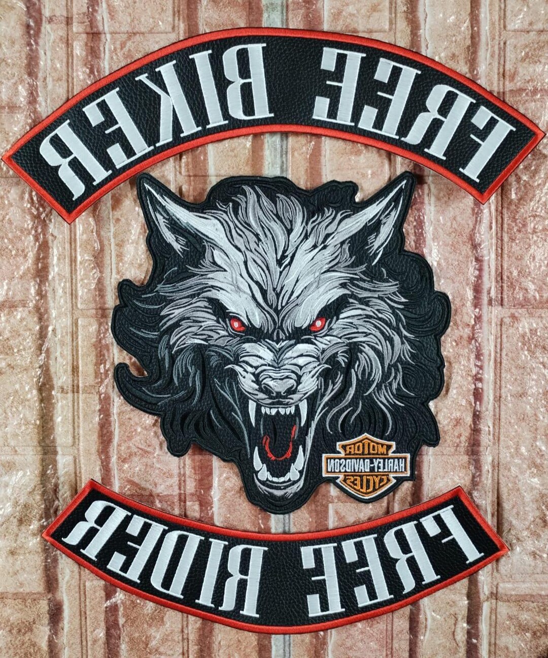 Lone Wolf Free Biker Motorcycle Patches for Sewing Onto Jackets, 3 ...