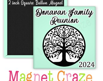 Custom 2 Inch Square Magnets - Family Reunions - Keepsakes ...