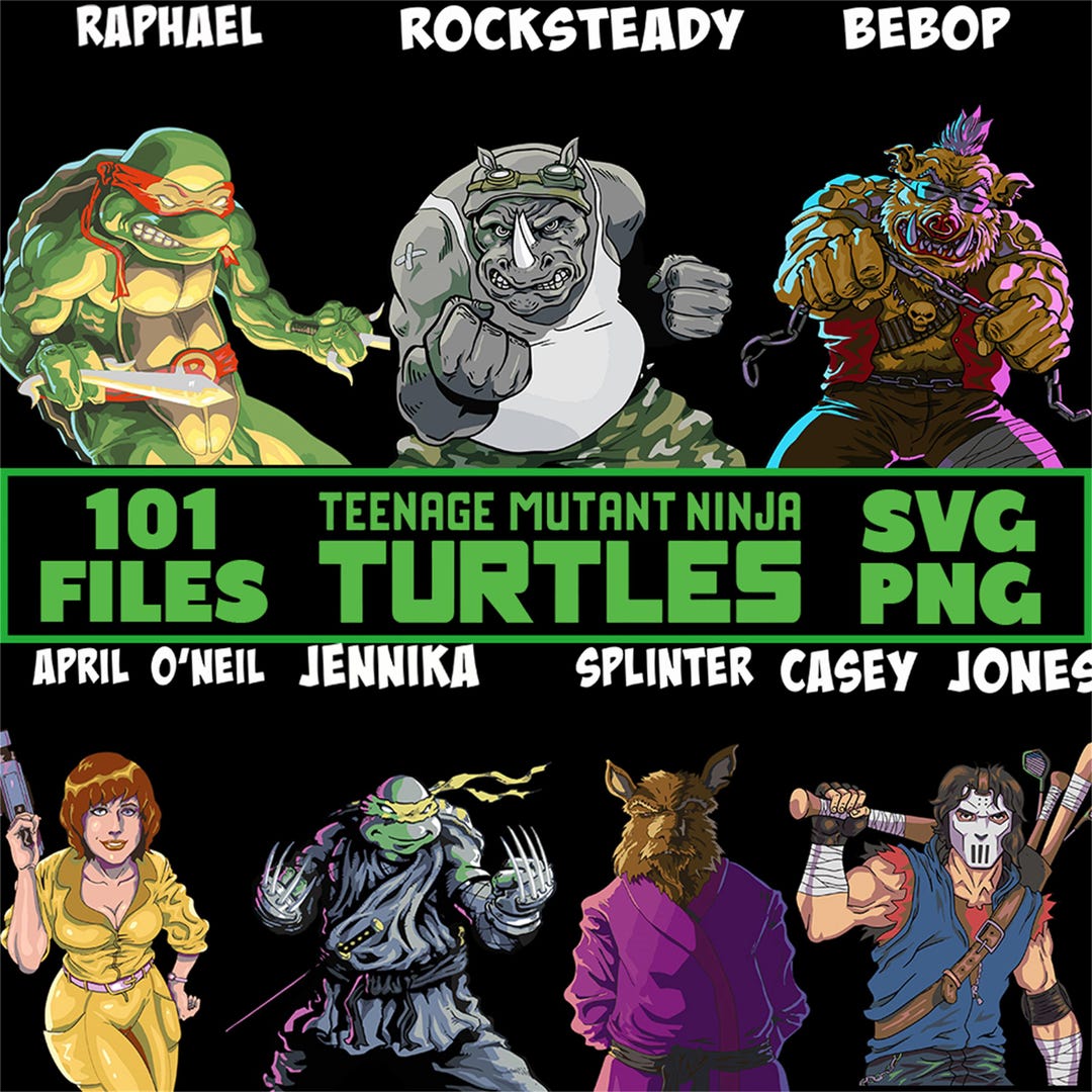 Ninja Turtles SVG Bundle, Ninja Turtles SVG PNG Clipart Bundle, Ninja ...