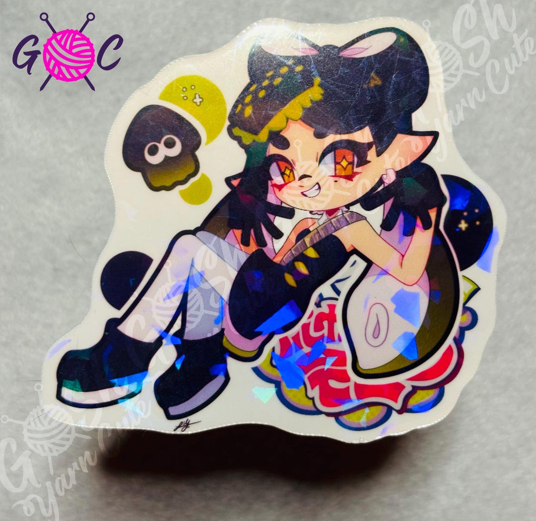 Callie Story Mode Game Fan Art Geometric Holographic Sticker - Etsy