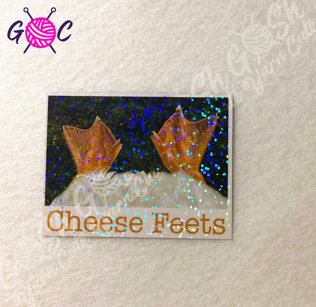 Cheese Feet Duck Feet Glitter Sticker - Etsy