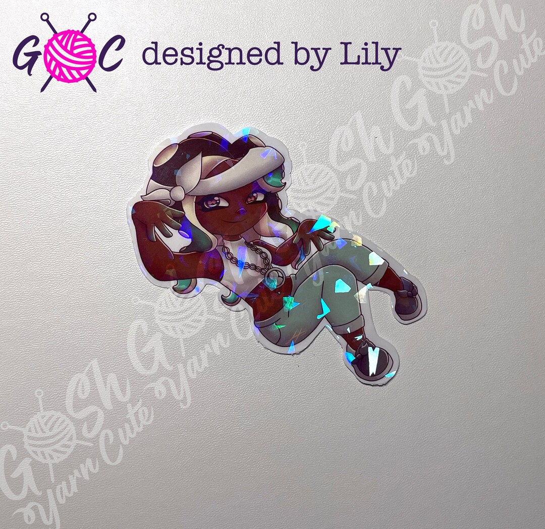 Marina Octo Game Fan Art Geometric Holographic Sticker - Etsy