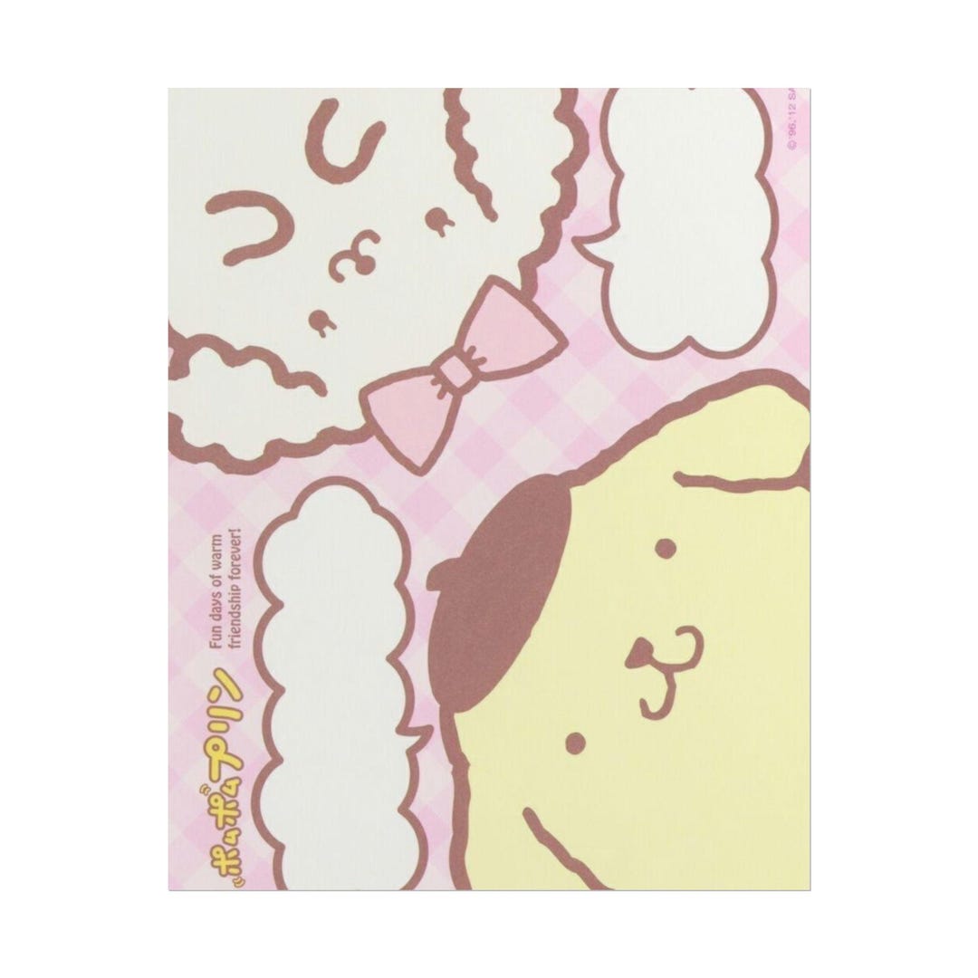 Pompompurin Cute Faces Rolled Poster | Kawaii Sanrio Wall Art - Etsy