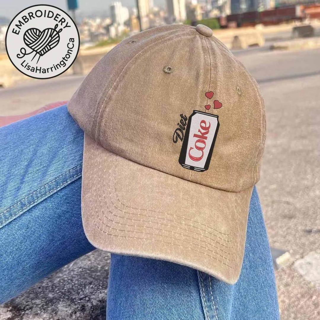 Emboidery Diet Coke Cap PNG Digital - Etsy