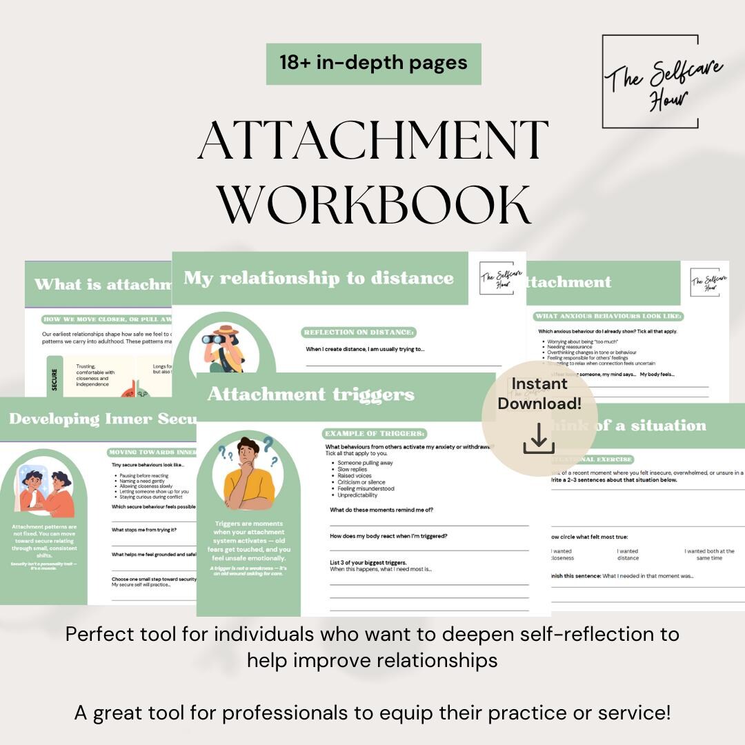 Attachment Style Workbook | Digital Download | Therapy Tools ...
