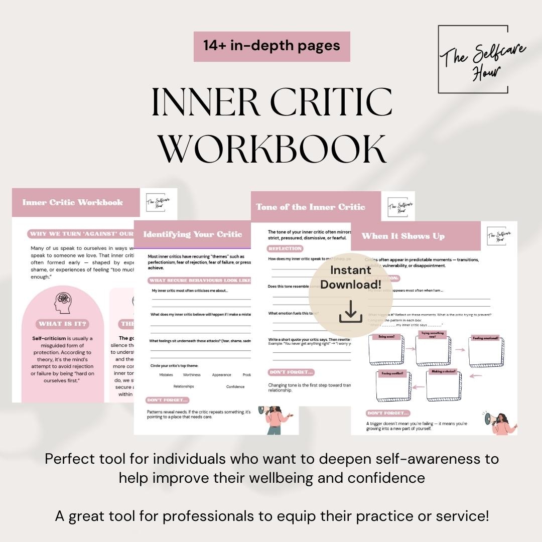 Inner Critic Workbook | Digital Download | Therapy Tools | Counselling ...