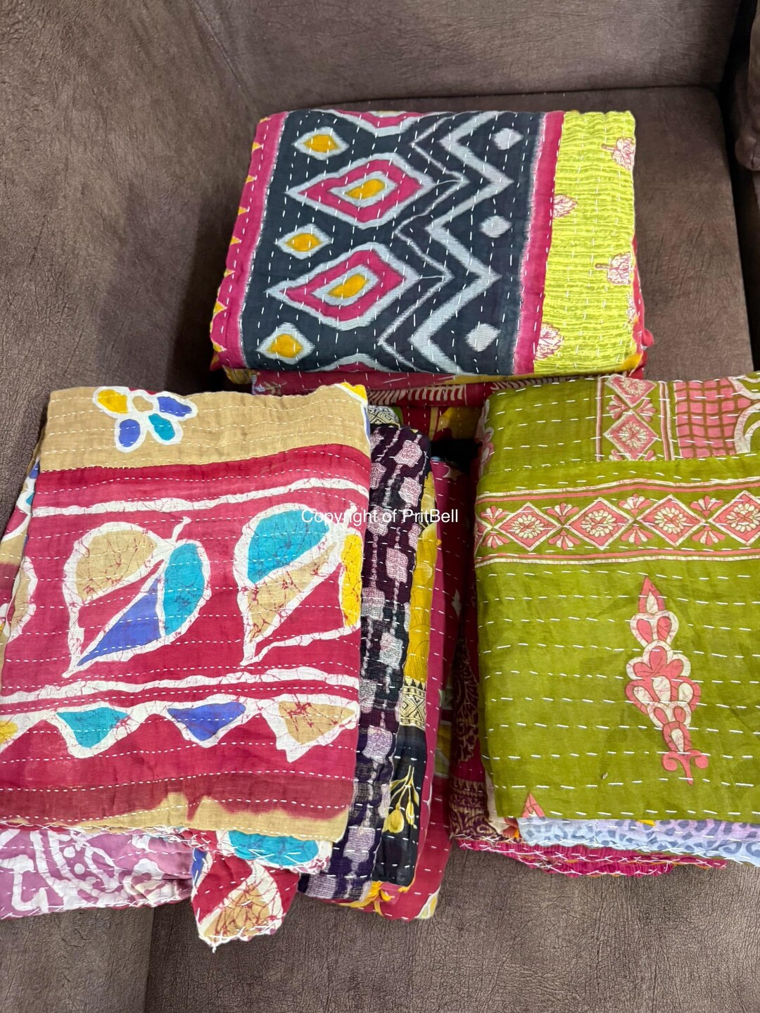 Old Vintage Assorted One Piece, Handmade Reversible Blanket Throw ...