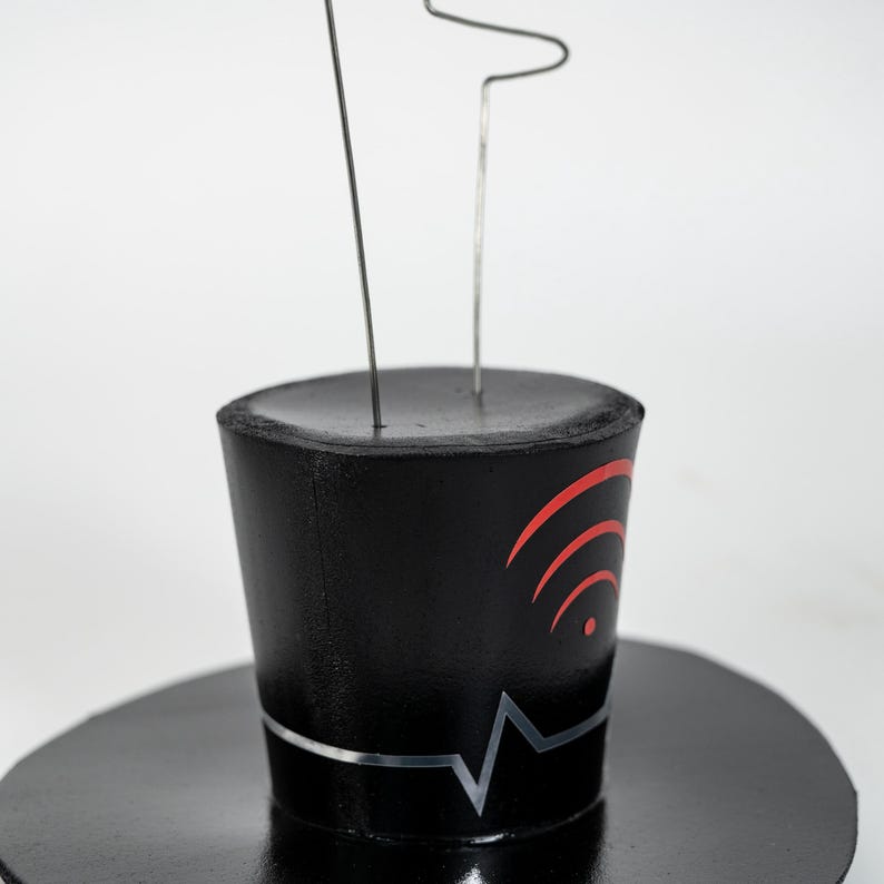 Demon TV Mini Top Hat Headpiece With Antennas Handmade Cyber Villain ...