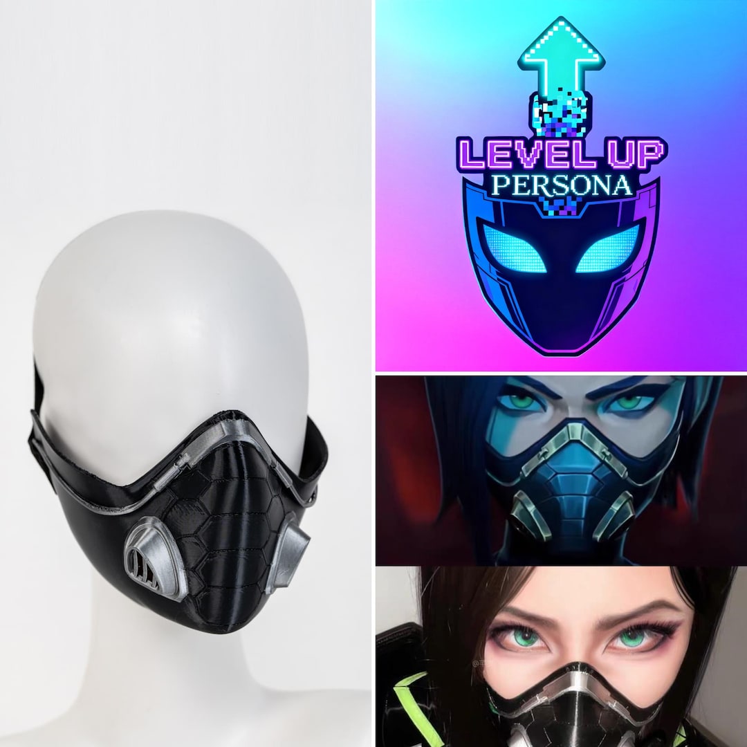 Valorant Viper Half Face Mask 3D Printed Cosplay Prop Snake Texture ...