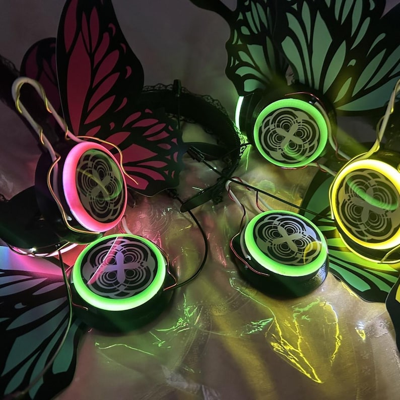 Vocaloid Luka Butterfly Headset Cosplay Prop LED Light up Anime ...