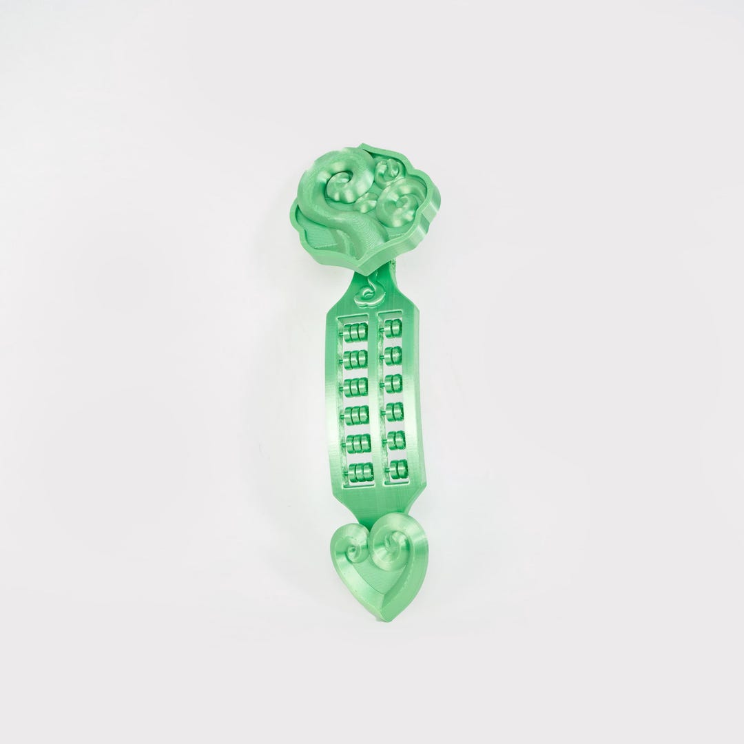 Green Jade Style Ruyi Abacus Cosplay Prop With Moveable Beads 3D ...
