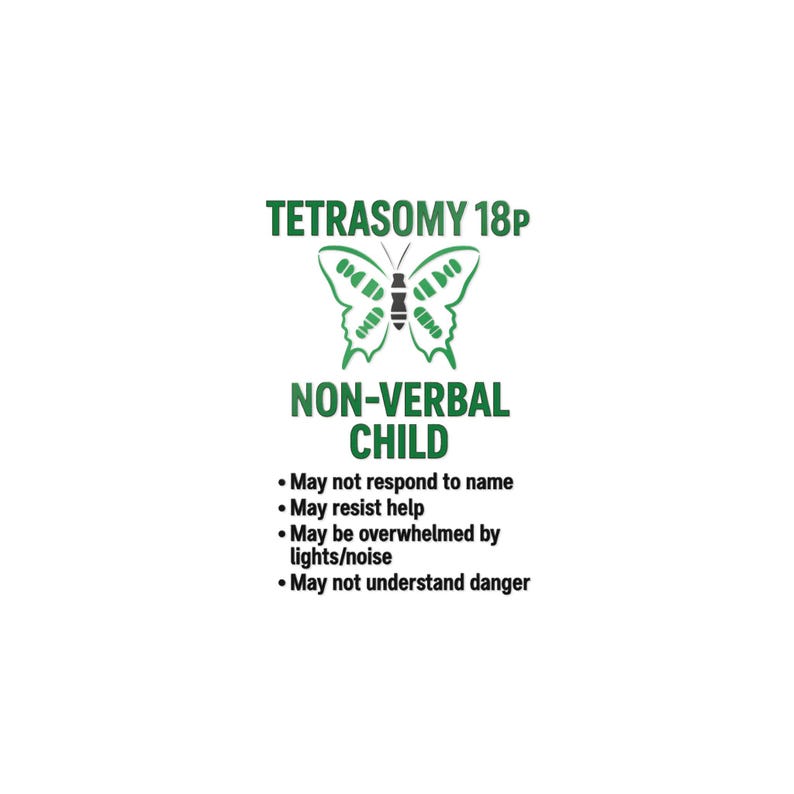 Tetrasomy 18p Non-verbal Child Sticker | Awareness Die-cut Sticker - Etsy