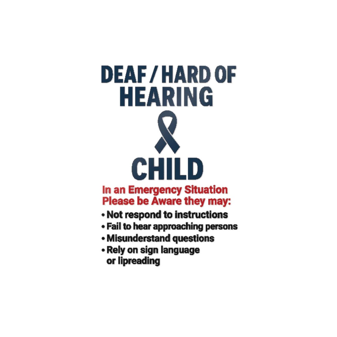 Deaf Hard of Hearing Child Awareness Sticker | Die-cut Sticker - Etsy