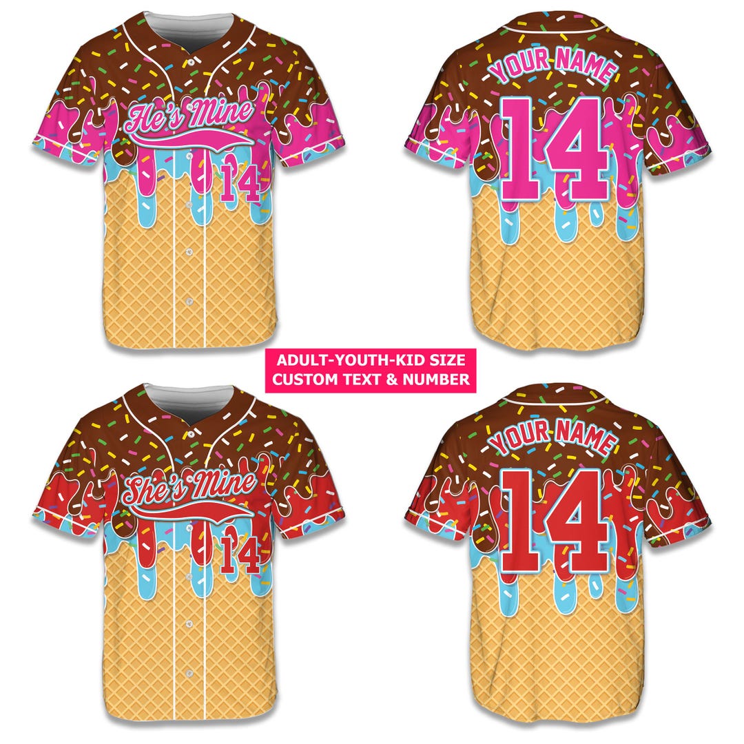 Personalized Name Ice Cream Drip Basketball Jersey, Custom Sprinkles ...
