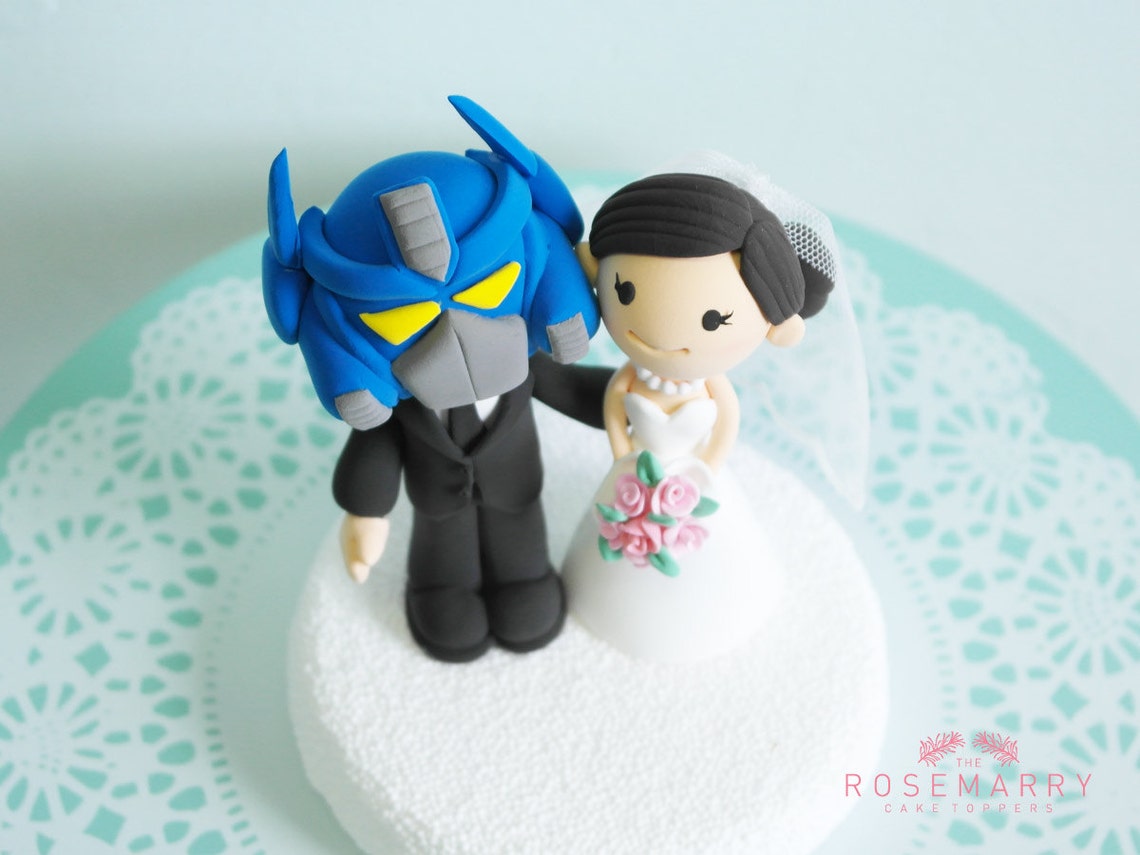 Custom Cake Topper Optimus Prime & His Fiance - Etsy