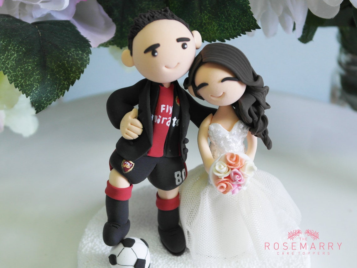 Custom Wedding Cake Topper Arsenal Fan and His Forever - Etsy Australia