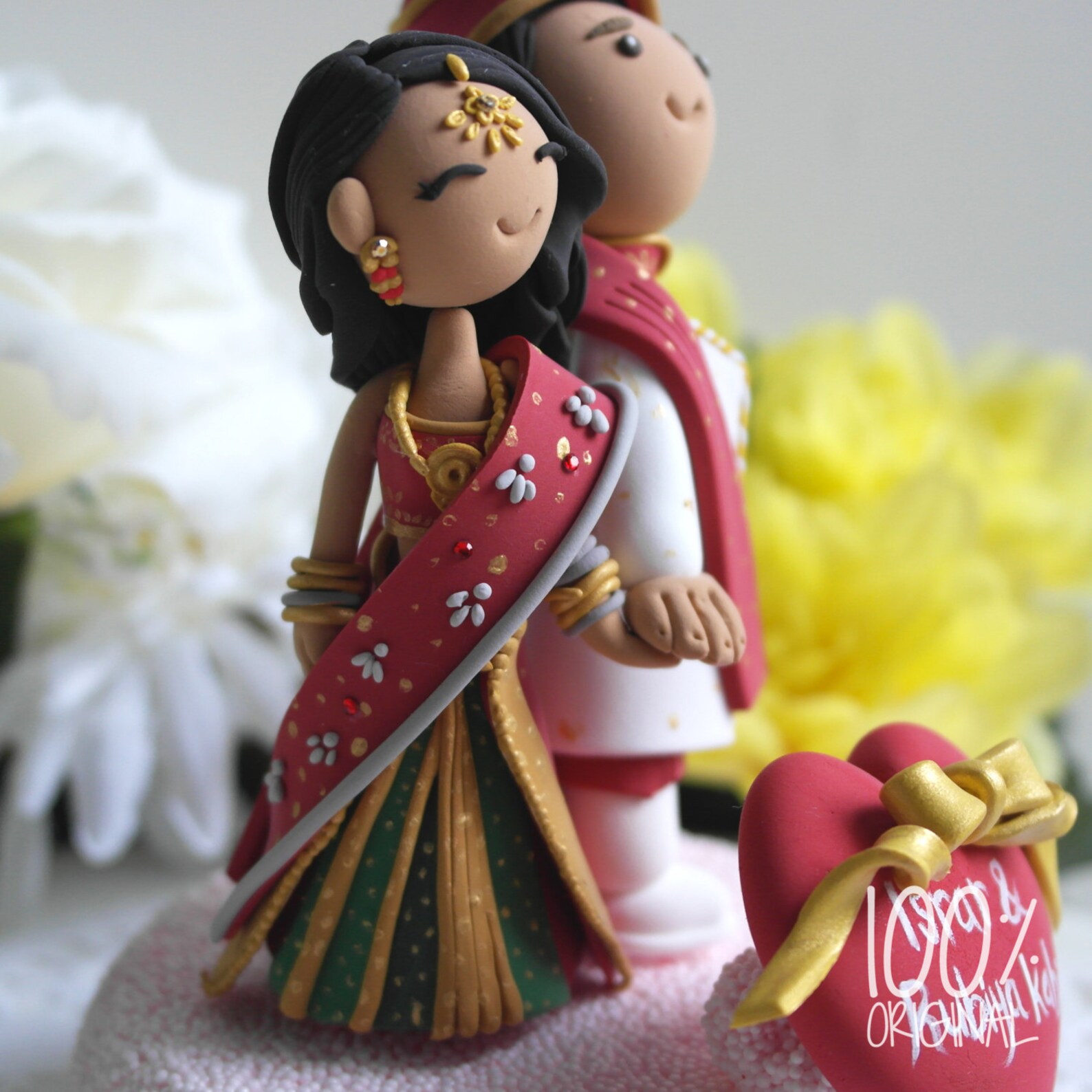 Custom Cake Topper- Indian Traditional Wedding Theme - Etsy UK