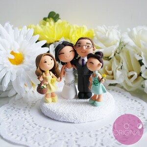 Custom Wedding Cake Topper- With Lovely Flower Girls - Etsy