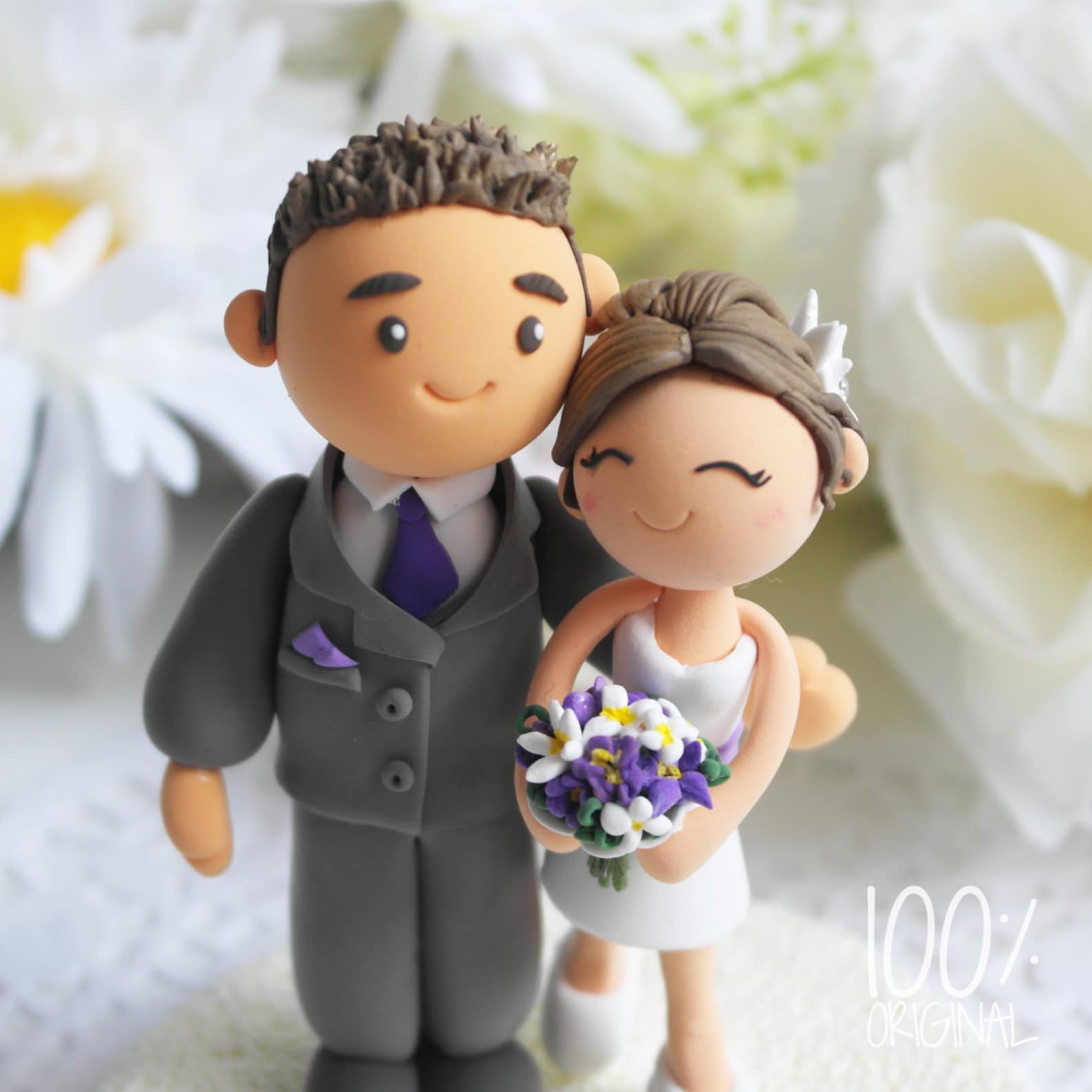 Custom Wedding Cake Topper Purple Theme Wedding - Etsy