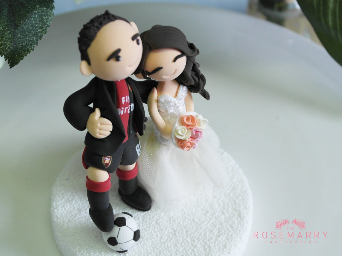 Custom Wedding Cake Topper Arsenal Fan and His Forever | Etsy