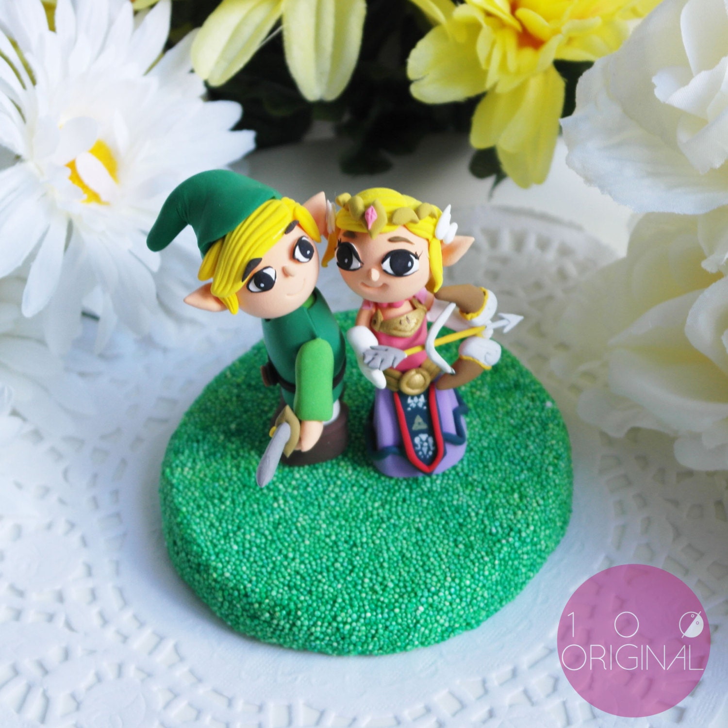 Link And Zelda Wedding Cake Topper
