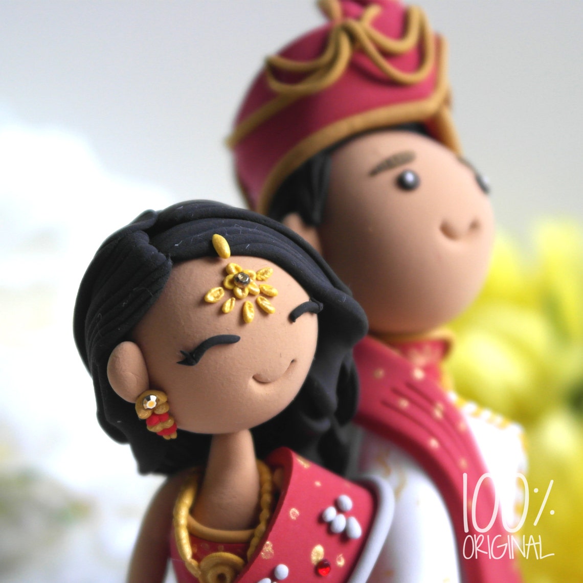 Custom Cake Topper- Indian Traditional Wedding Theme - Etsy