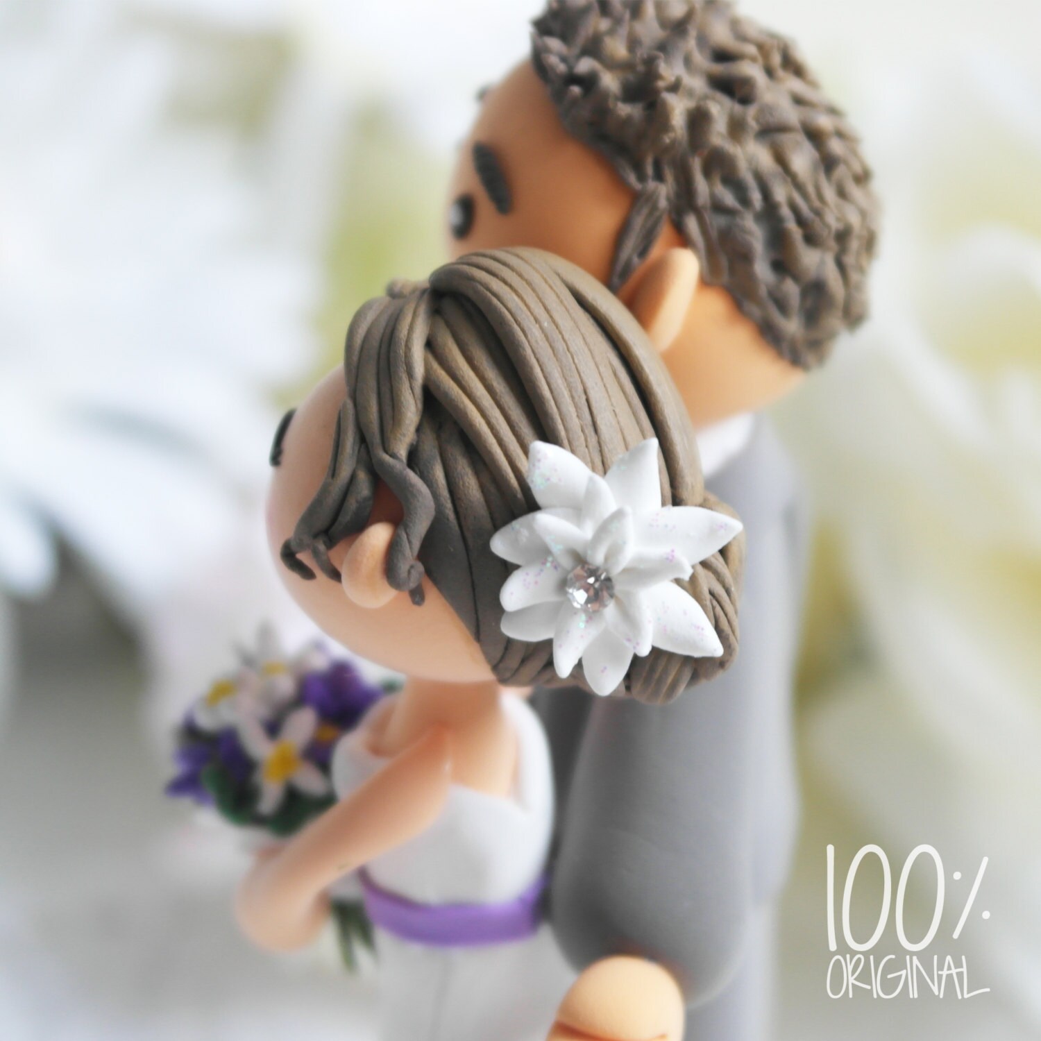 Custom Wedding Cake Topper Purple Theme Wedding | Etsy