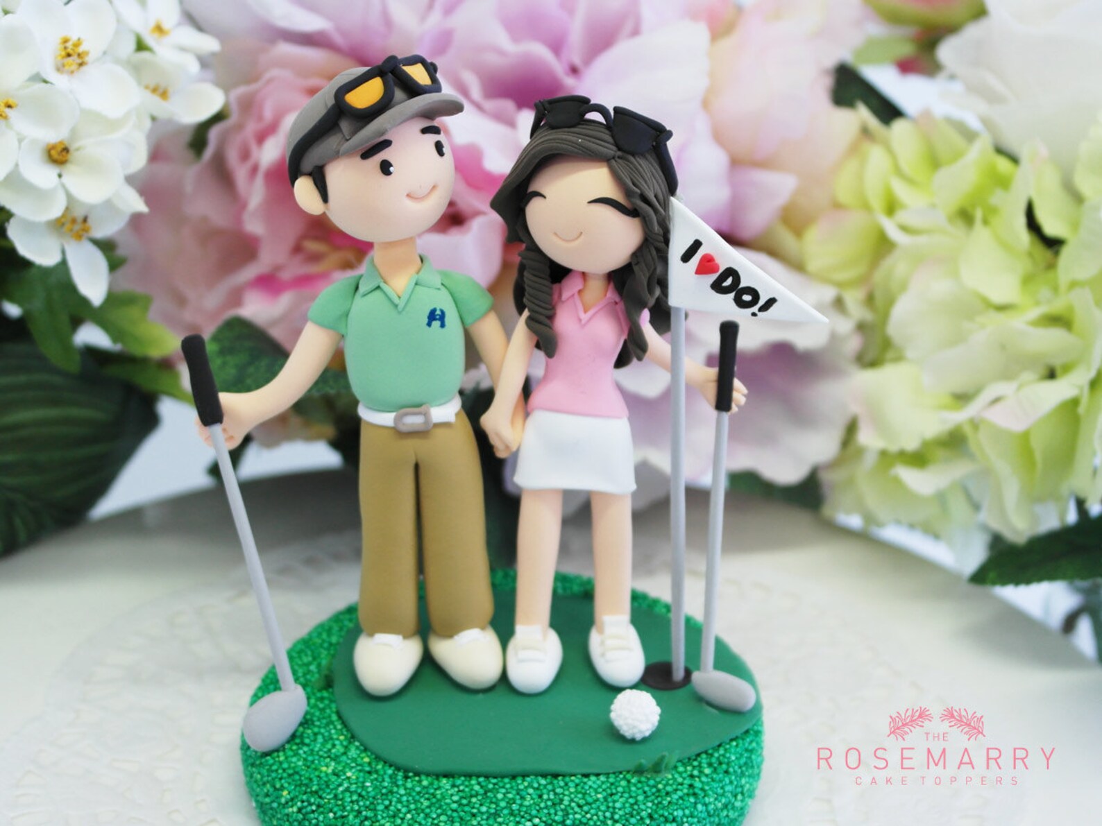 Custom Wedding Cake Topper Golfers | Etsy