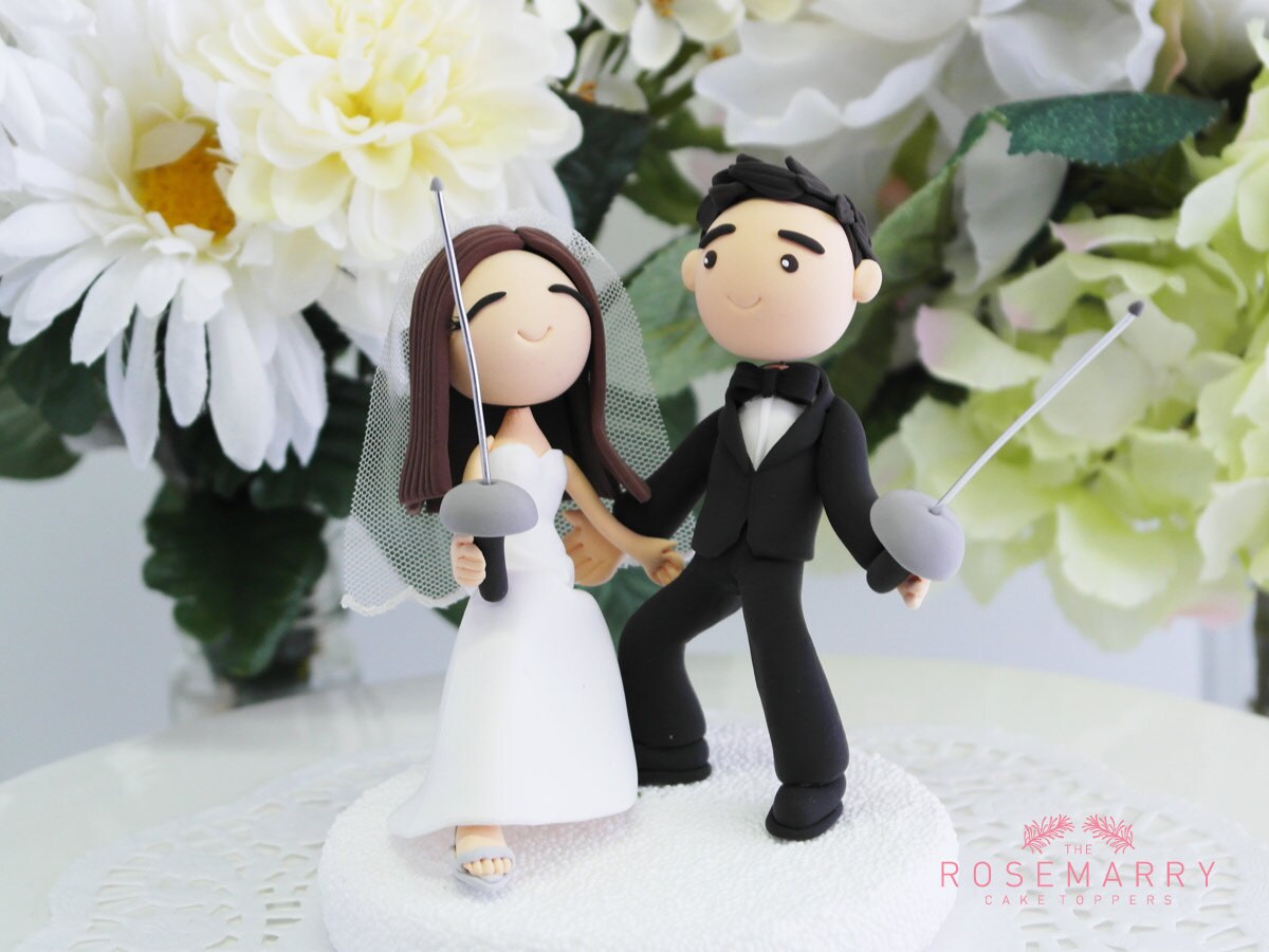 Custom Cake Topper Fencing Players - Etsy UK